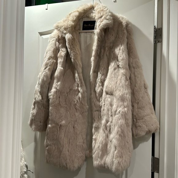 Ashley Stewart | Jackets & Coats | Vintage Cream Rabbit Fur Coat | Poshmark
